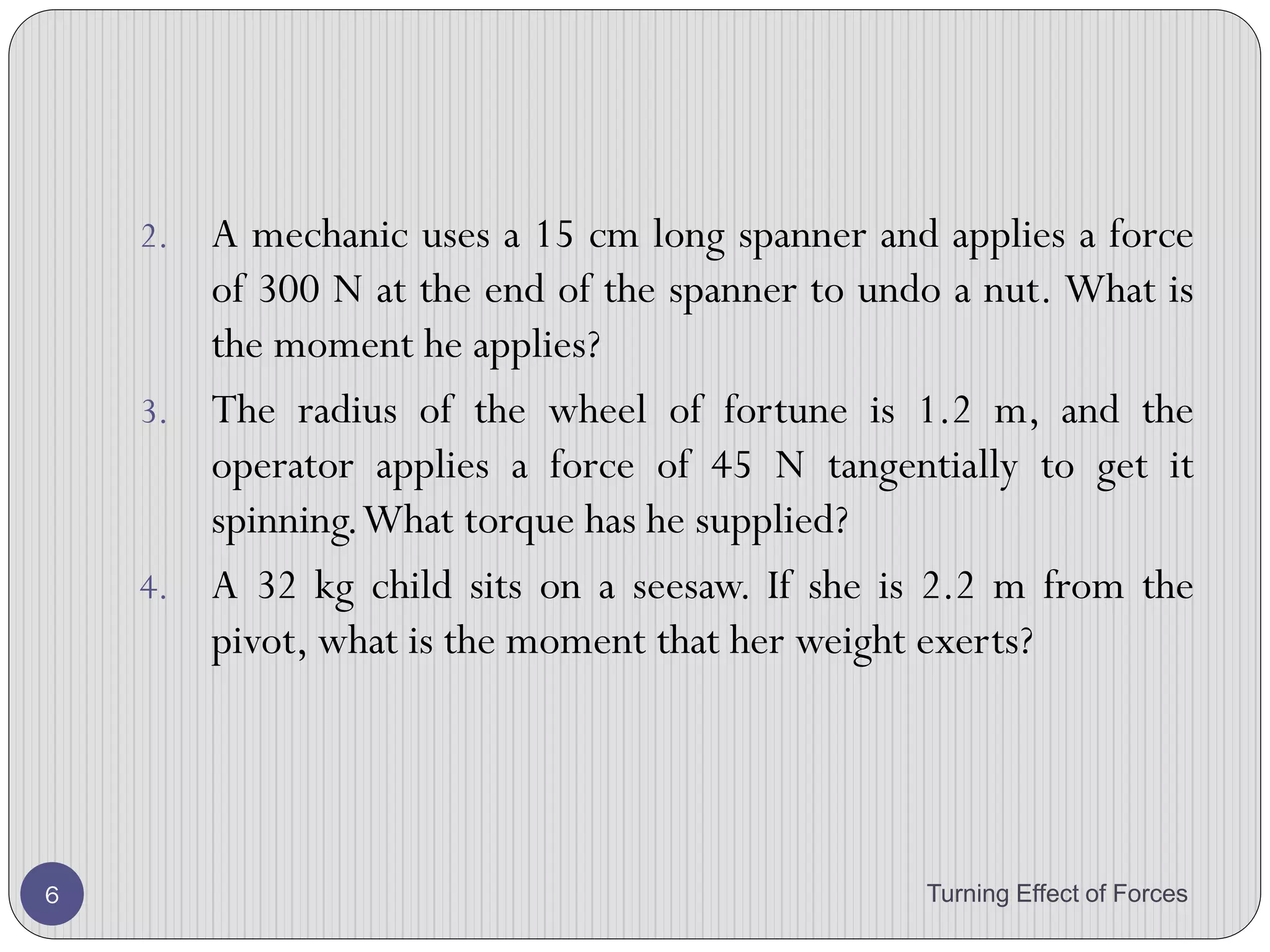Turning Effect of Forces | PPTX