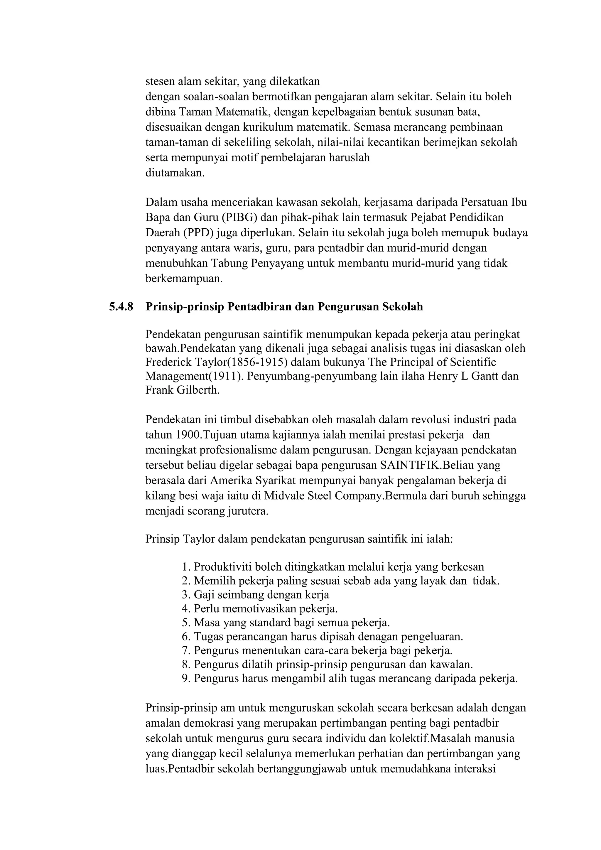 5.4 pengurusan dan pentadbiran sekolah | DOCX
