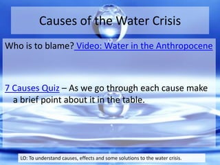 5. water crisis lesson1 | PPT