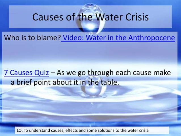 5. water crisis lesson1 | PPT