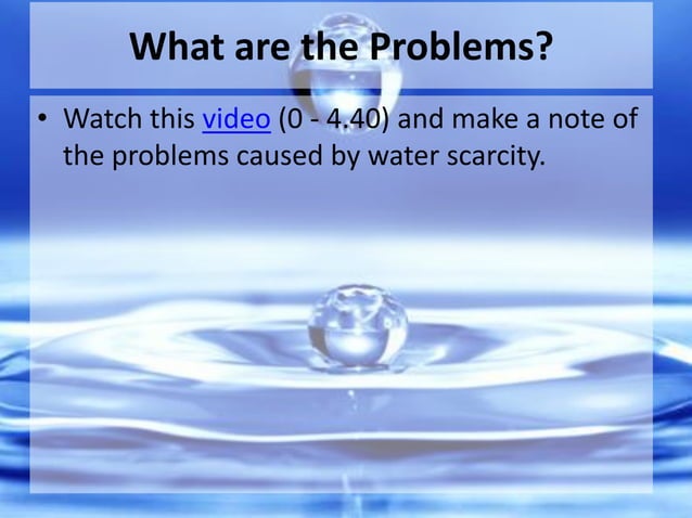 5. water crisis lesson1 | PPT