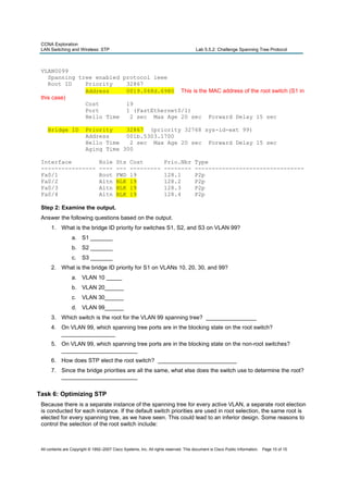 CCN3Switching_lab_5_5_2 | PDF | Computer Networking | Computing
