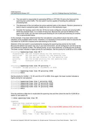CCN3Switching_lab_5_5_2 | PDF | Computer Networking | Computing