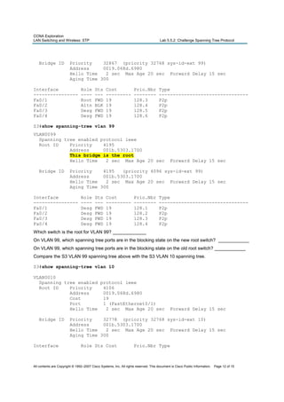 CCN3Switching_lab_5_5_2 | PDF | Computer Networking | Computing