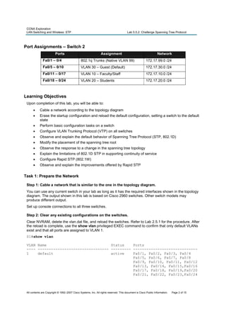 CCN3Switching_lab_5_5_2 | PDF | Computer Networking | Computing