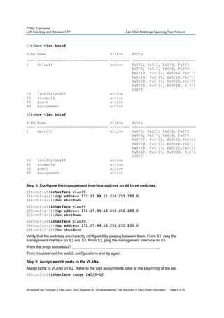 CCN3Switching_lab_5_5_2 | PDF | Computer Networking | Computing