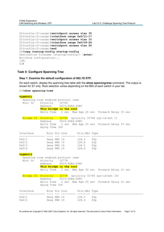 CCN3Switching_lab_5_5_2 | PDF | Computer Networking | Computing