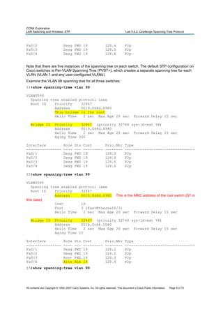 CCN3Switching_lab_5_5_2 | PDF | Computer Networking | Computing