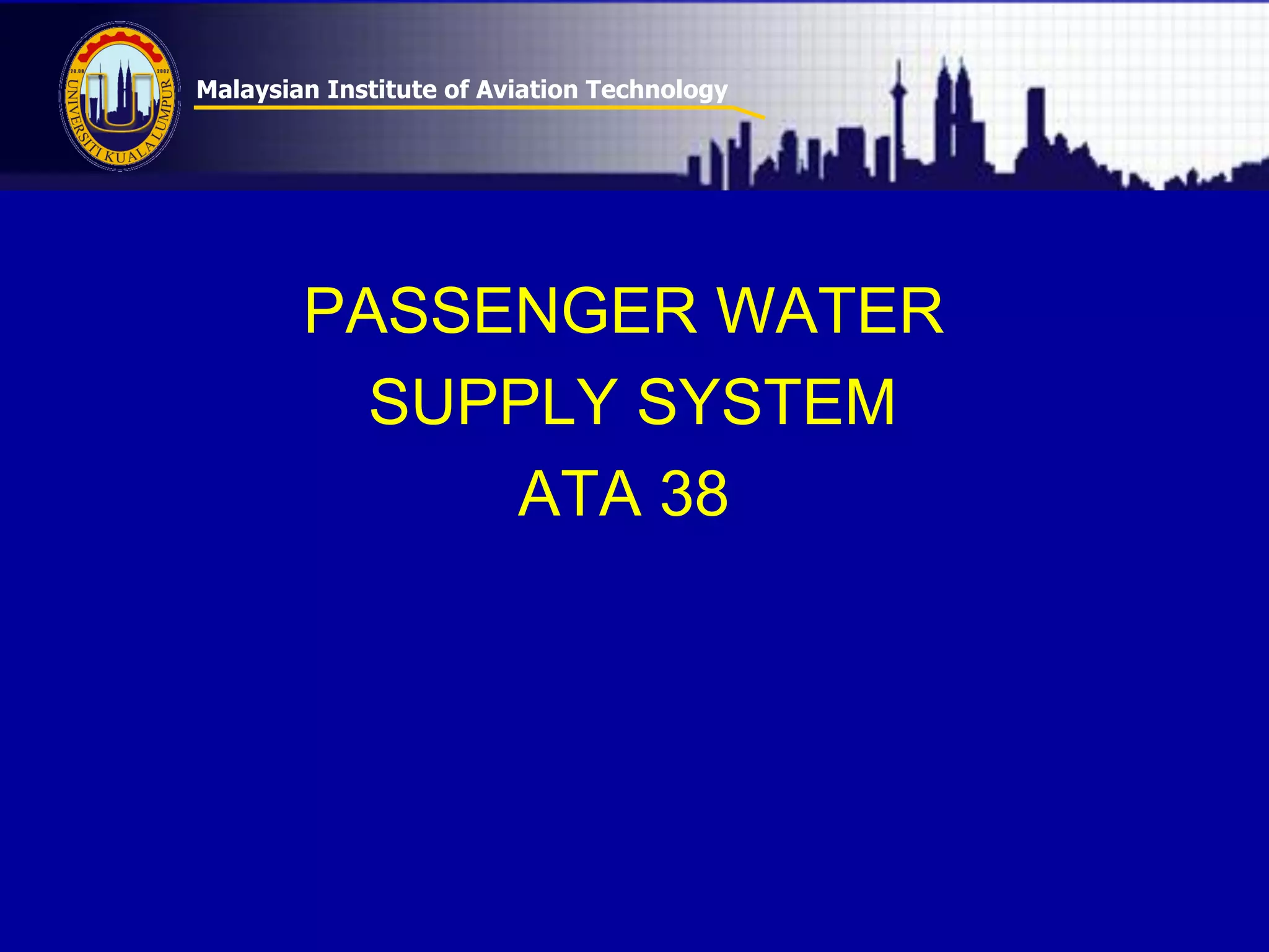 Aircraft Cabin: Water System | PDF