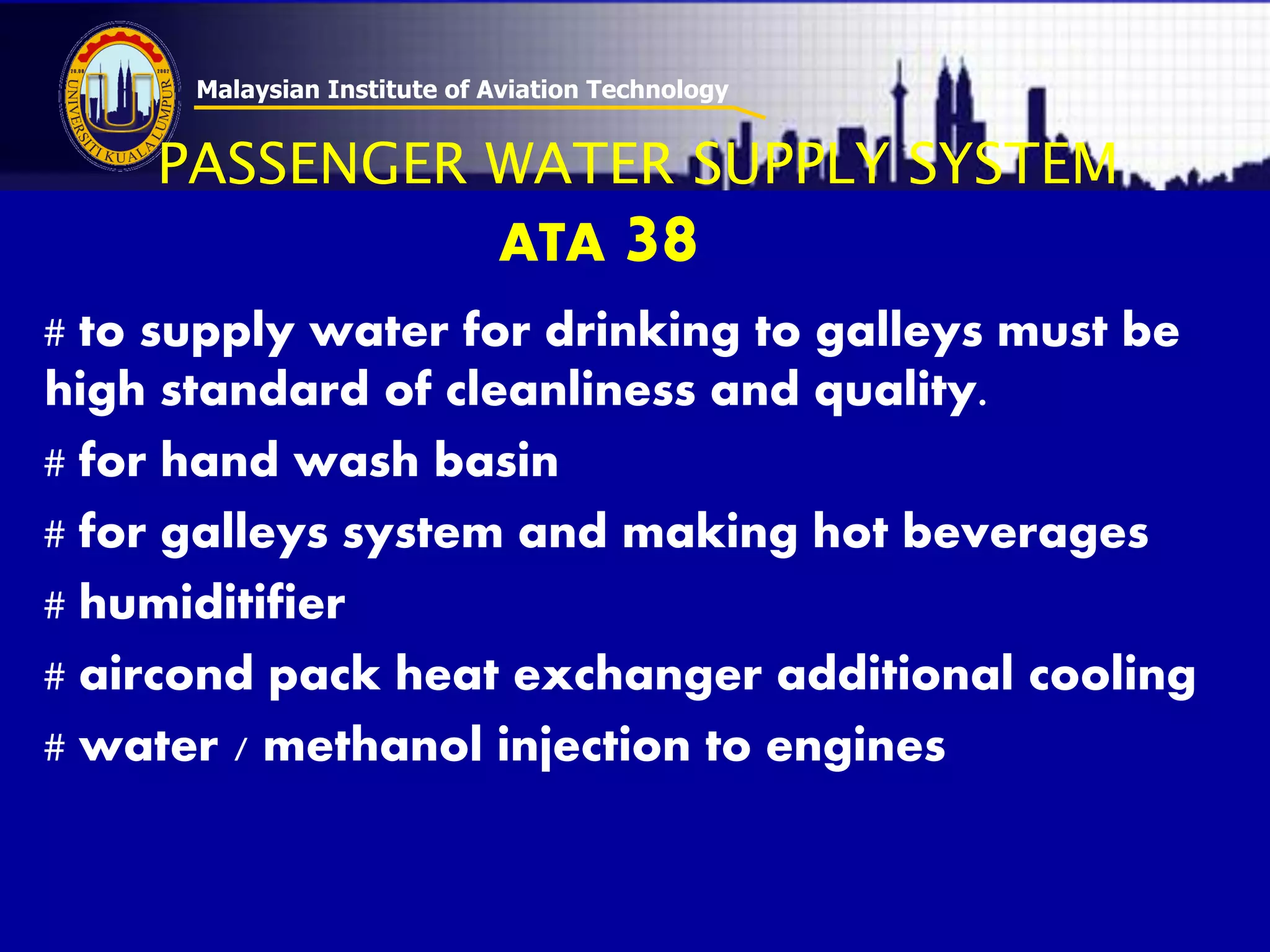 Aircraft Cabin: Water System | PDF