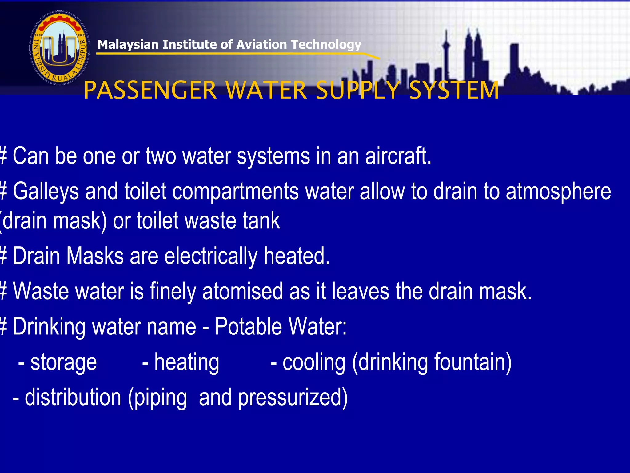 Aircraft Cabin: Water System | PDF