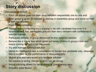 Picture Perception and description Test at SSB or screening test for ...