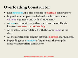 Constructors and destructors | PPT