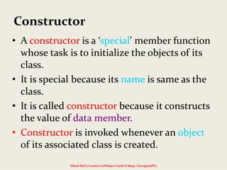 Constructors and destructors | PPT
