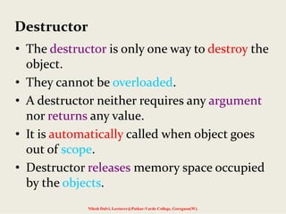 Constructors and destructors | PDF