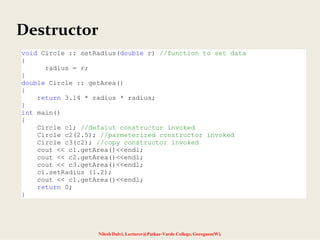 Constructors and destructors | PDF