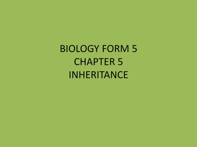 Biology Form 5 Chapter 5 : 5.1 Inheritance | PPTX | Infertility ...