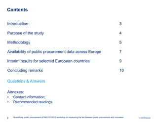 OECD workshop on measuring the link between public procurement, R&D and innovation. "Quantifying ...