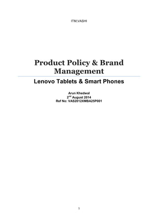 Product Policy & Brand Management | PDF