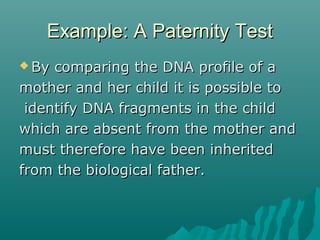 BIOLOGY FORM 5 CHAPTER 5 - 5.3 C (DNA Fingerprinting) | PPT
