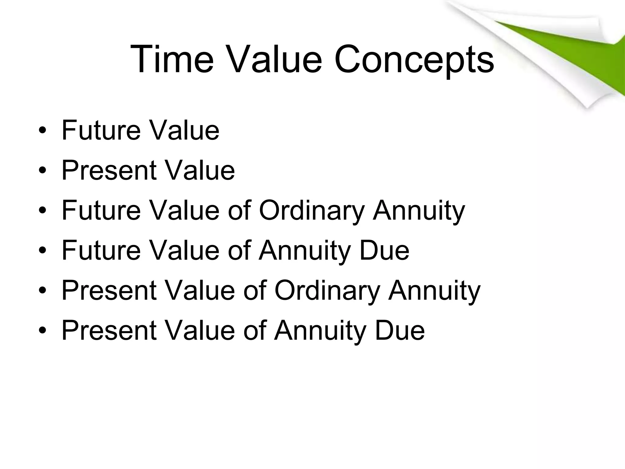 Time Value of Money | PPTX