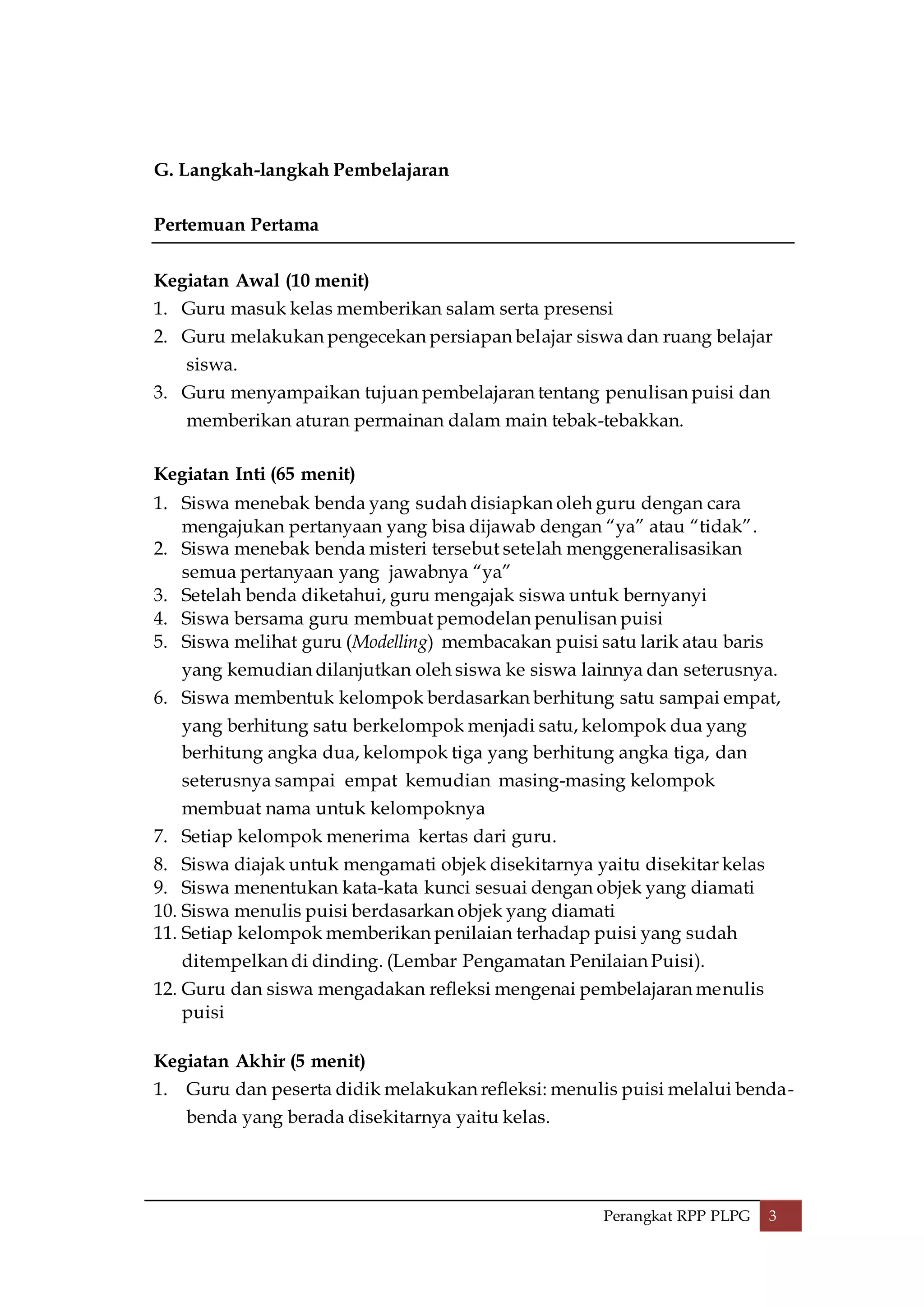 5. rencana pelaksanaan pembelajaran nrl | PDF