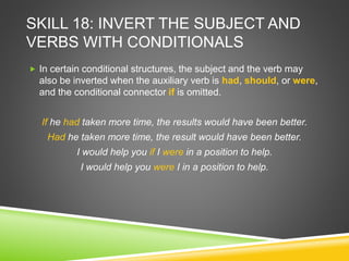 Sentences with inverted subject and verbs | PPT