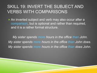Sentences with inverted subject and verbs | PPTX