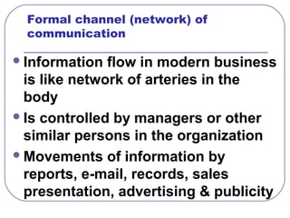channel (network) of communication | PPT