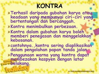 Seni Visual Penggal 1:Bahasa seni: prinsip rekaan | PPTX