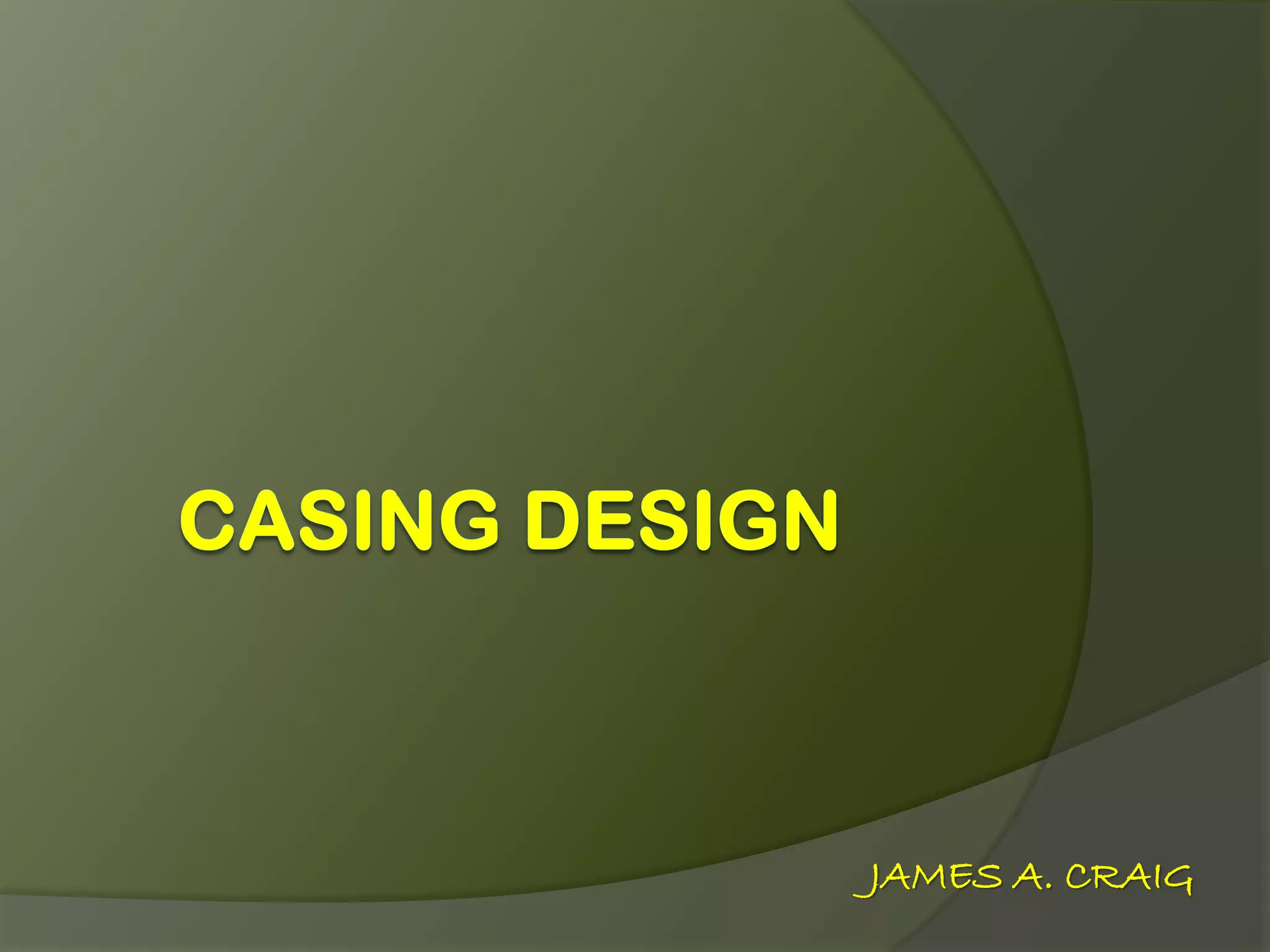 Drilling Engineering - Casing Design | PDF
