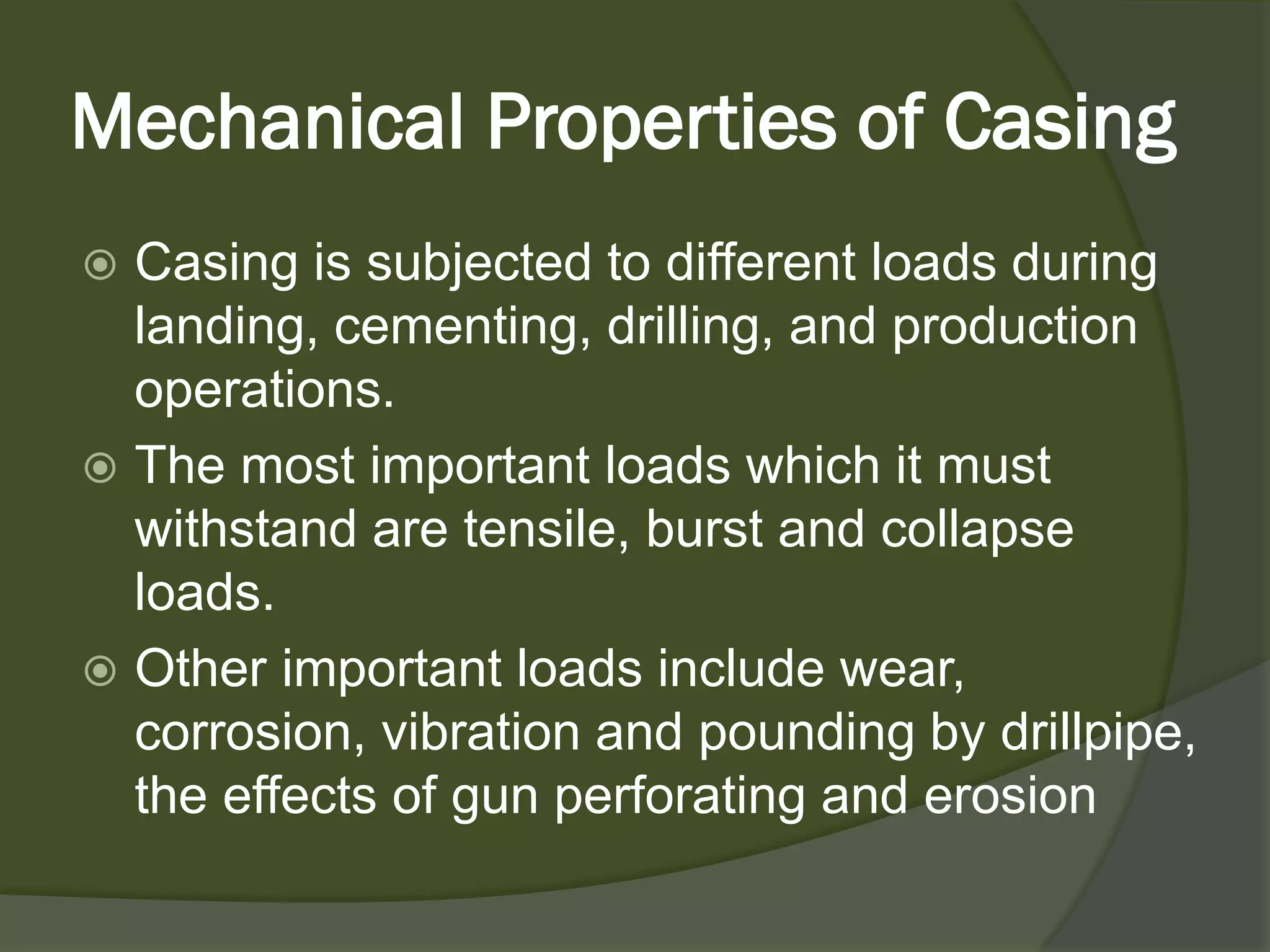 Drilling Engineering - Casing Design | PDF