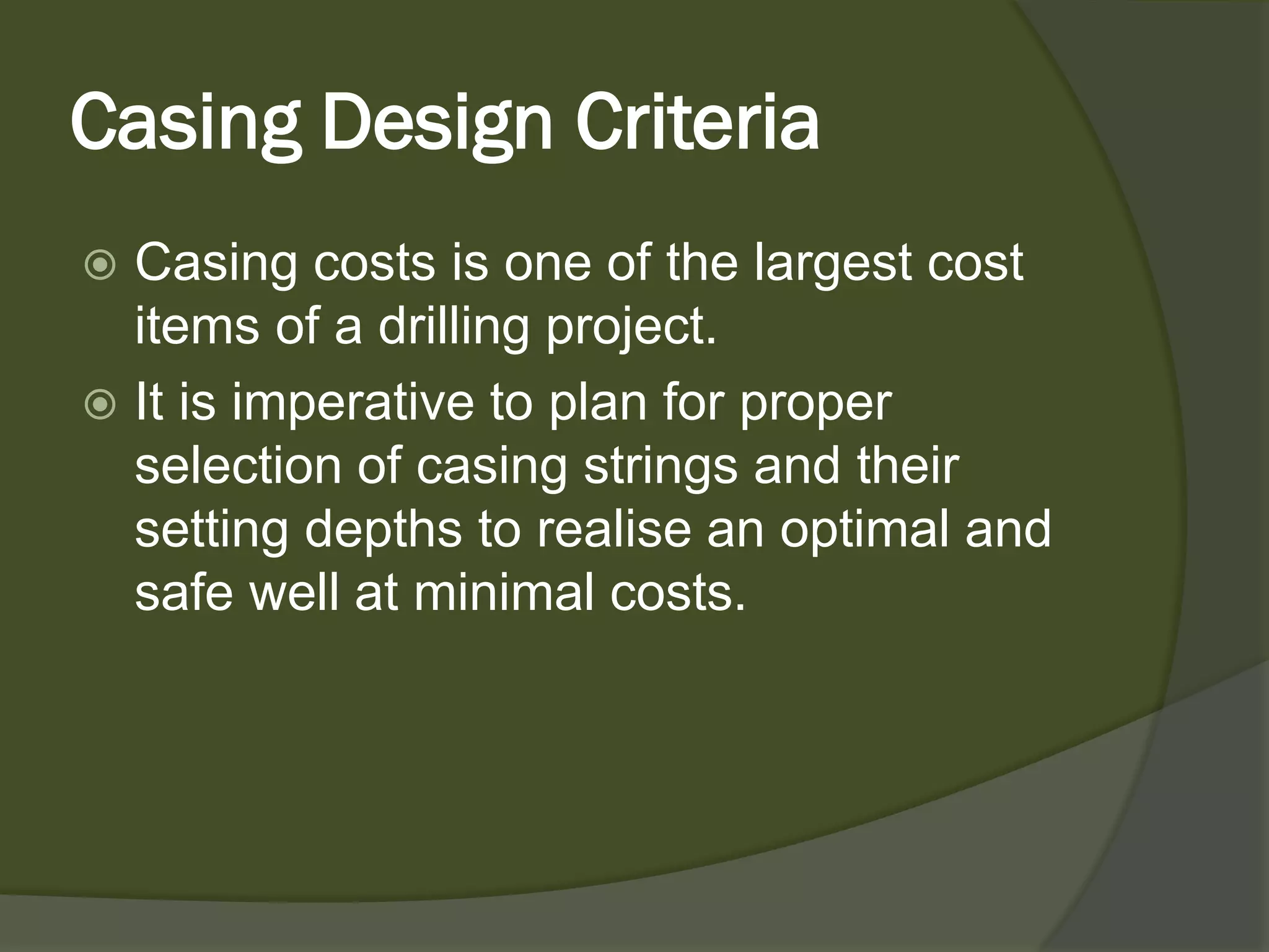 Drilling Engineering - Casing Design | PDF | Scuba Diving | Extreme Sports