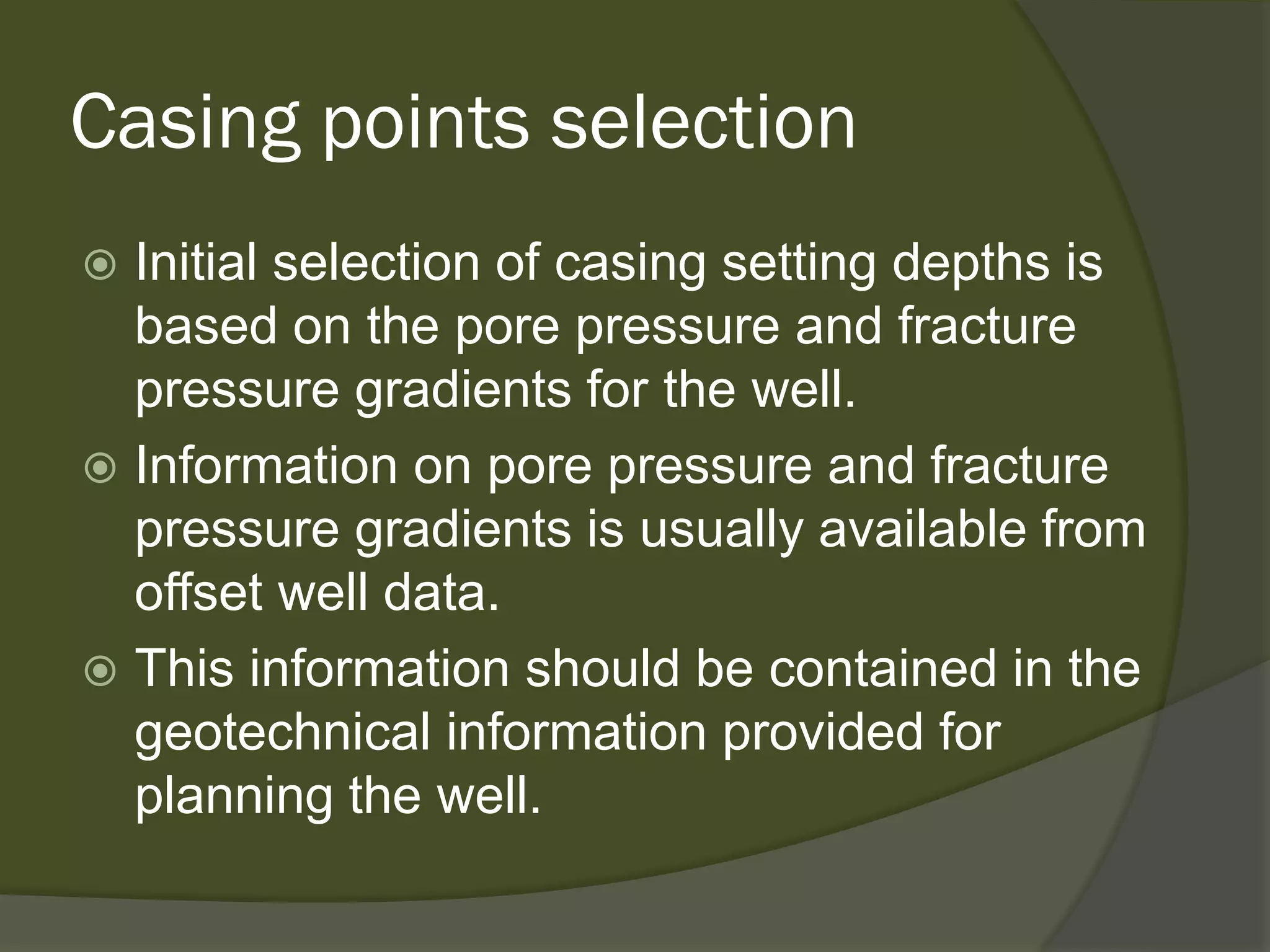 Drilling Engineering - Casing Design | PDF