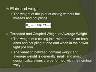 Drilling Engineering - Casing Design | PDF