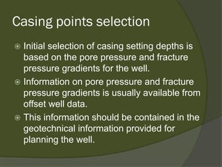 Drilling Engineering - Casing Design | PDF