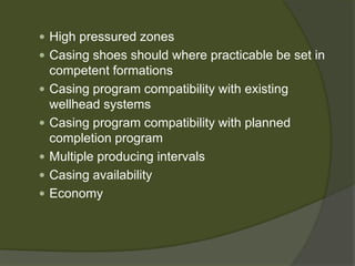 Drilling Engineering - Casing Design | PDF