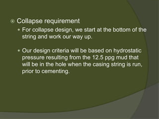 Drilling Engineering - Casing Design | PDF