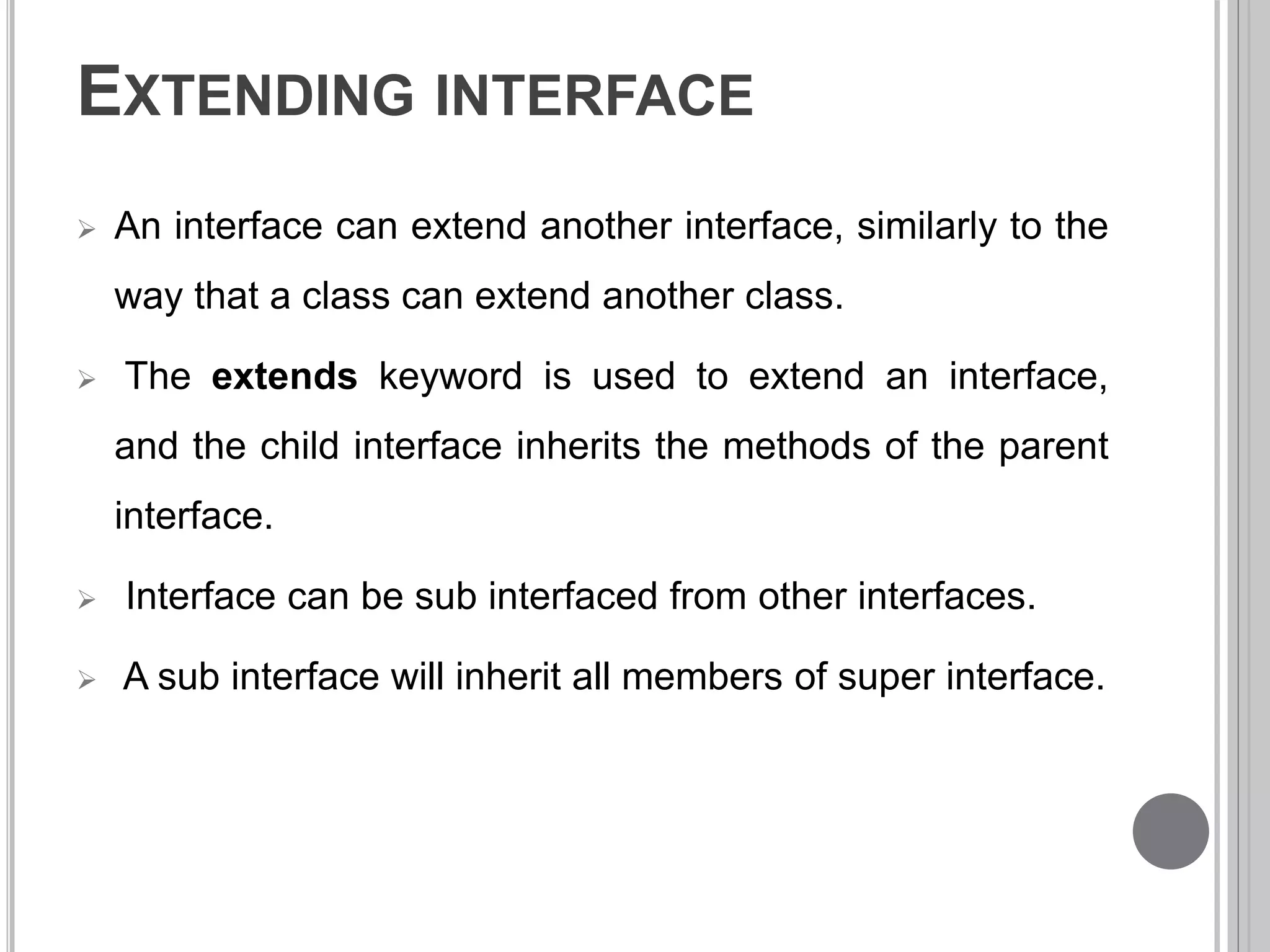 5.interface and packages | PPTX