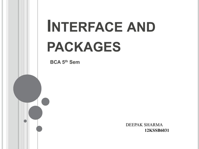 5.interface and packages | PPT