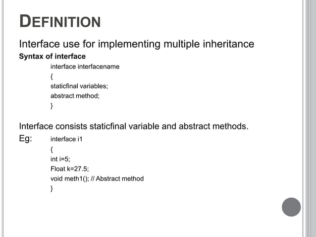 5.interface and packages | PPT