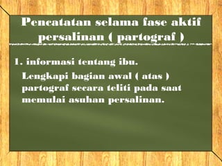 Format partograf | PPT