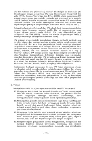 Pedoman Mata Pelajaran IPA SMP | DOC