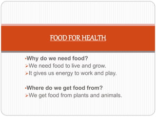 5.food for health | PPTX