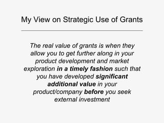 Innovation and R&D Escalator Workshop: Ronan Cunningham - Leveraging ...