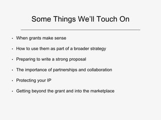 Innovation and R&D Escalator Workshop: Ronan Cunningham - Leveraging ...