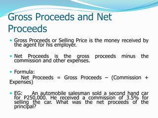 Commission / Gross Proceeds and Net Proceeds | PPTX