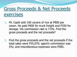 Commission / Gross Proceeds and Net Proceeds | PPTX