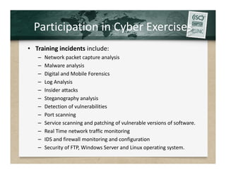 5. Experience from recent national & international cyber exercises | PPT