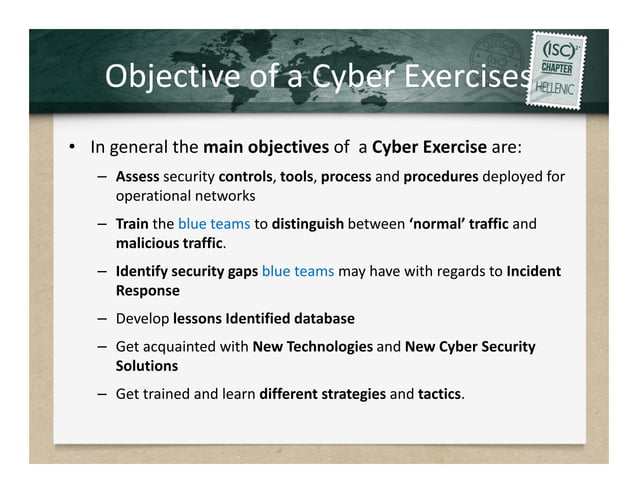 5. Experience from recent national & international cyber exercises | PPT